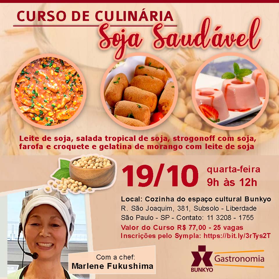 Curso de Culinária Gastronomia no Bunkyo: Soja Saudável – Bunkyo