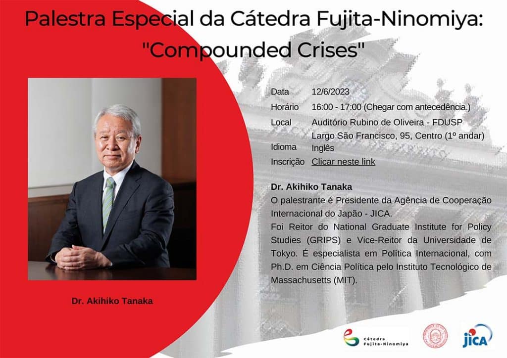Presidente da JICA, Dr. Tanaka ministra palestra especial em São Paulo – Bunkyo